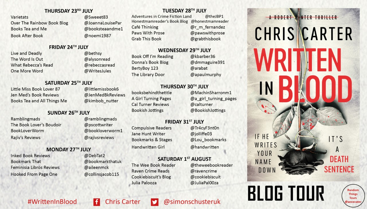 Written in Blood, by Chris Carter – book review – Cafethinking