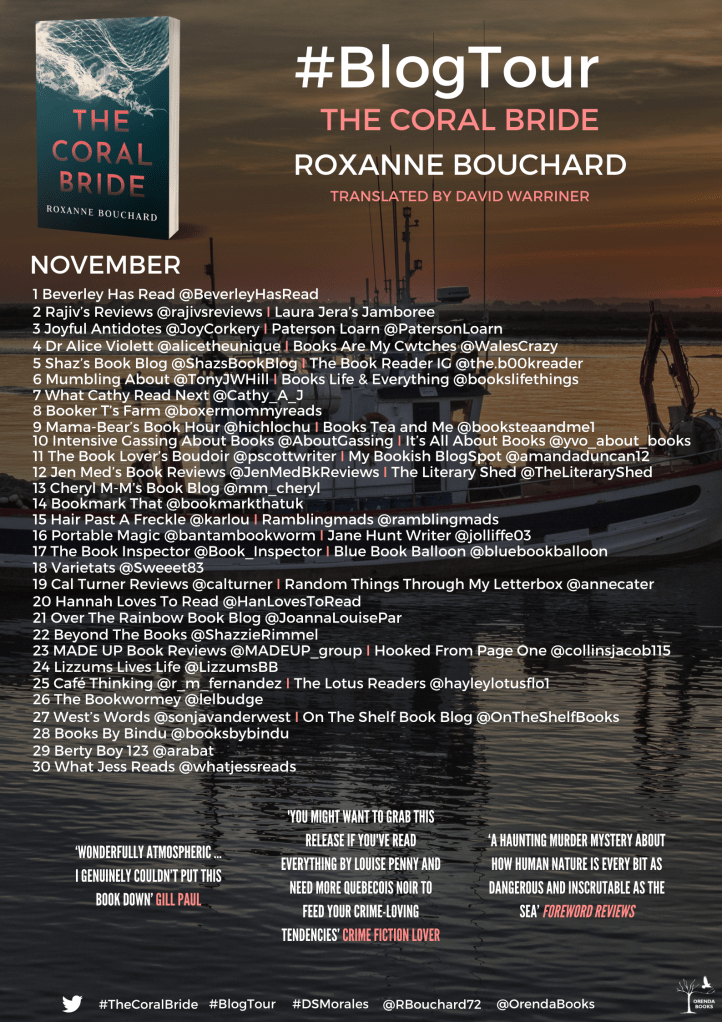 The Coral Bride, by Roxanne Bouchard – book review – Cafethinking